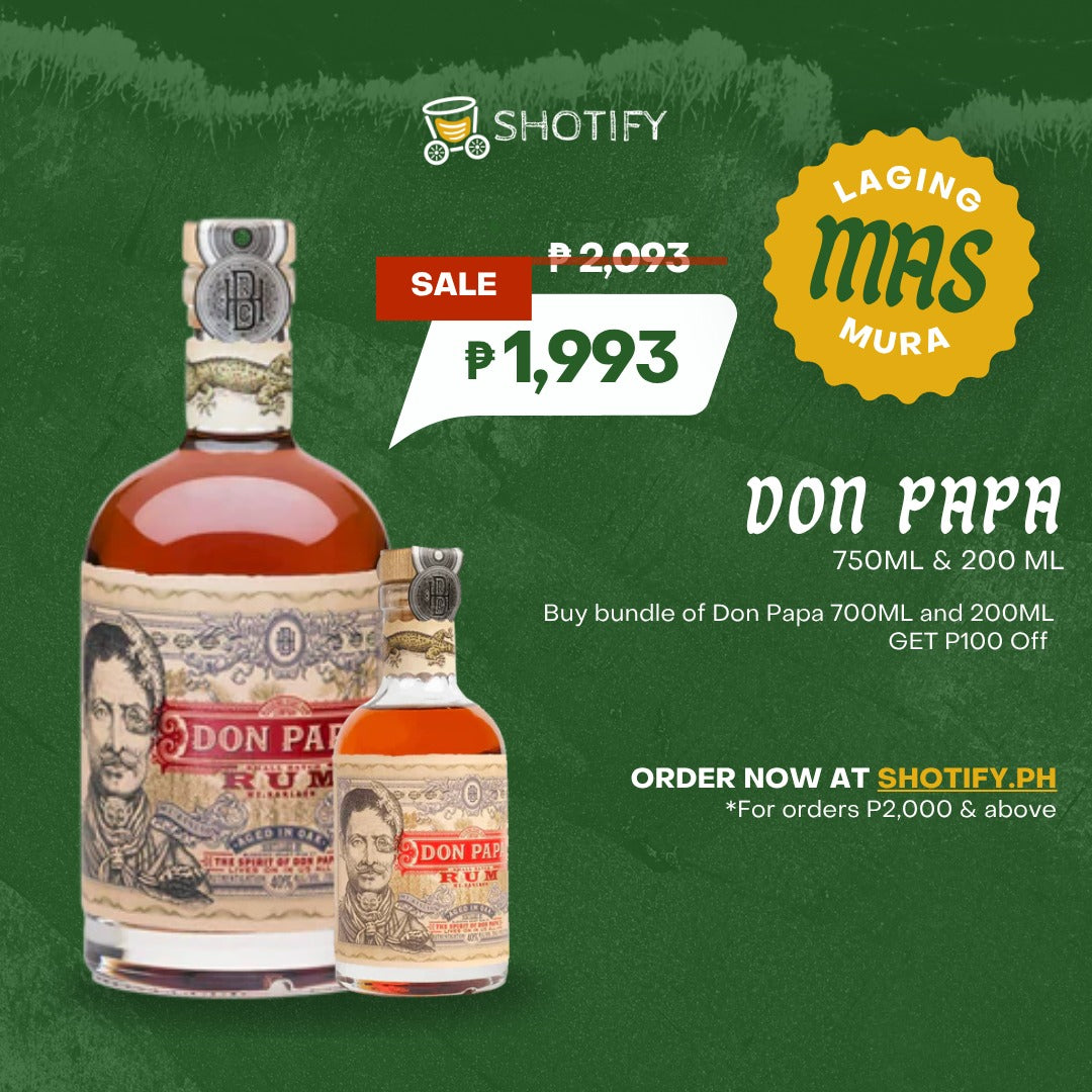 Don papa 7yo 700ml & Don papa 7yo 200ml Bundle – Shotify Online Liquor ...