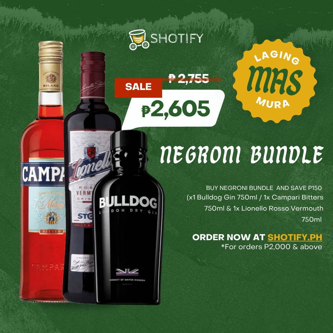 Bulldog Gin 750ml,Campari Bitter 750ml & Lionello Rosso Vermouth 750ml ...